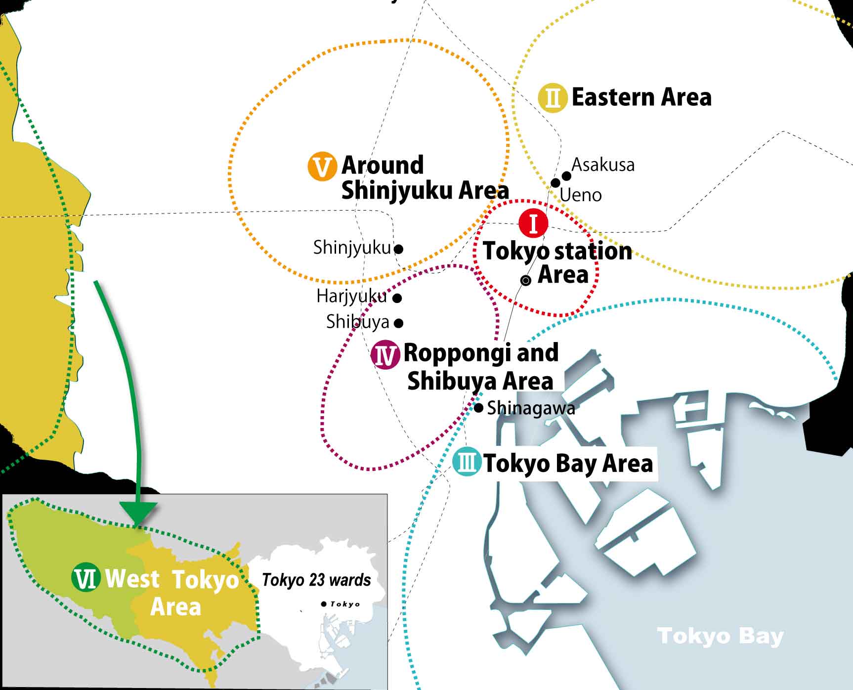 Tokyo Central Map - Japan Words・Japan Quest